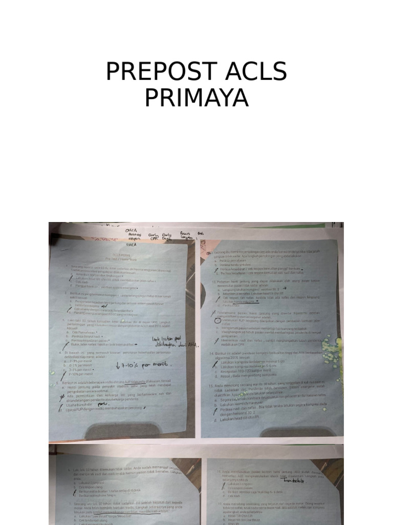 Prepost Acls Primaya | PDF
