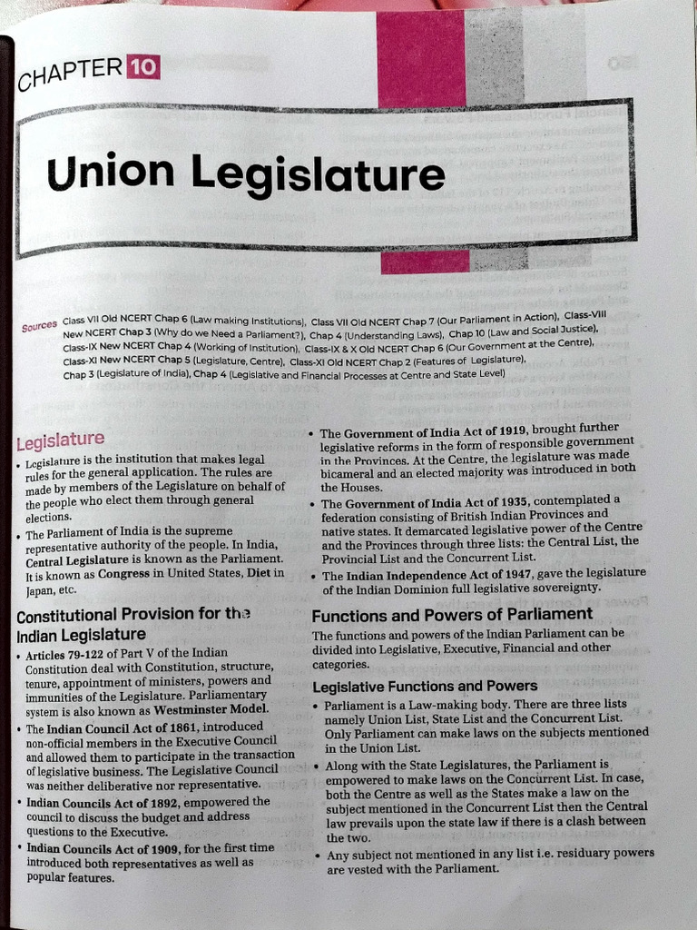 Union legislature | PDF