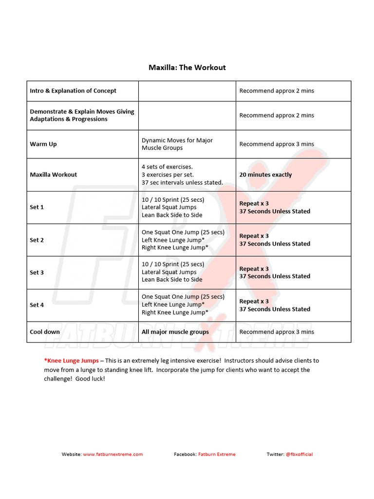 15.07 Maxilla Workout Instructor Notes | PDF | Weight Training ...