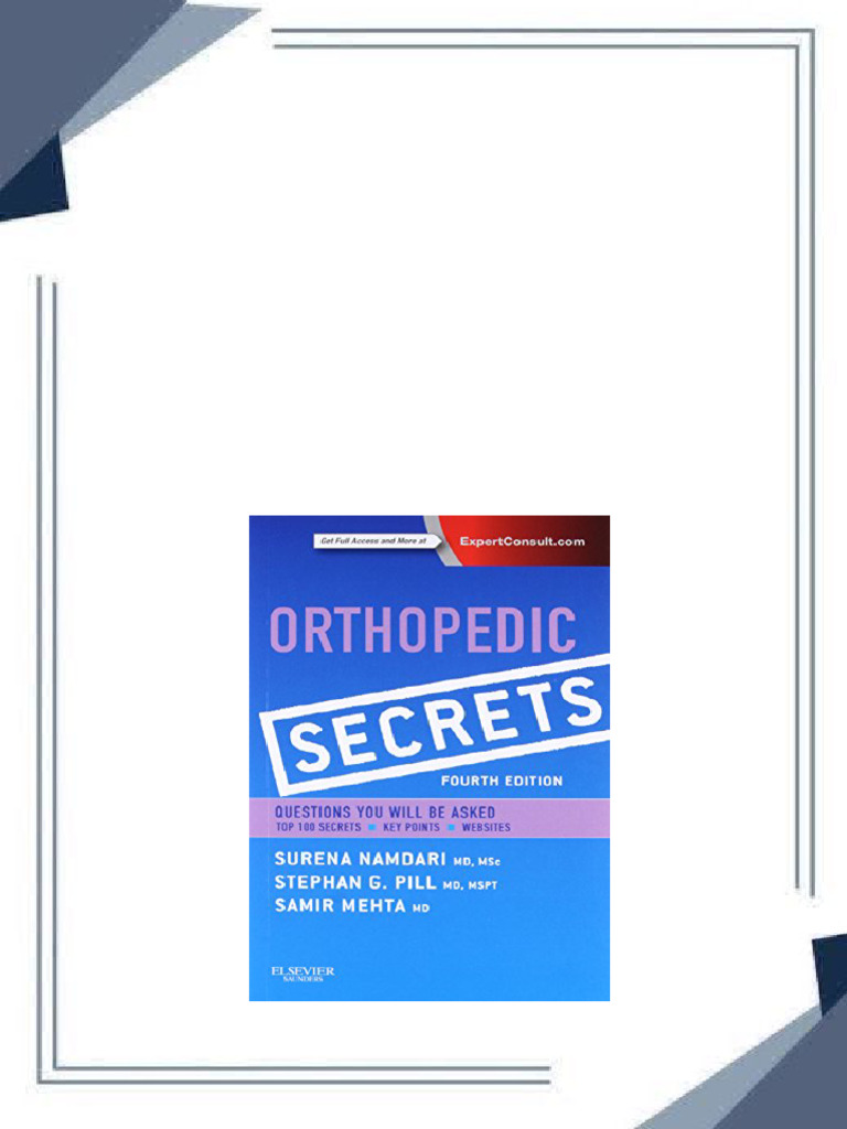 Immediate Access To Orthopedic Secrets 4th Edition Surena Namdari Ebook ...