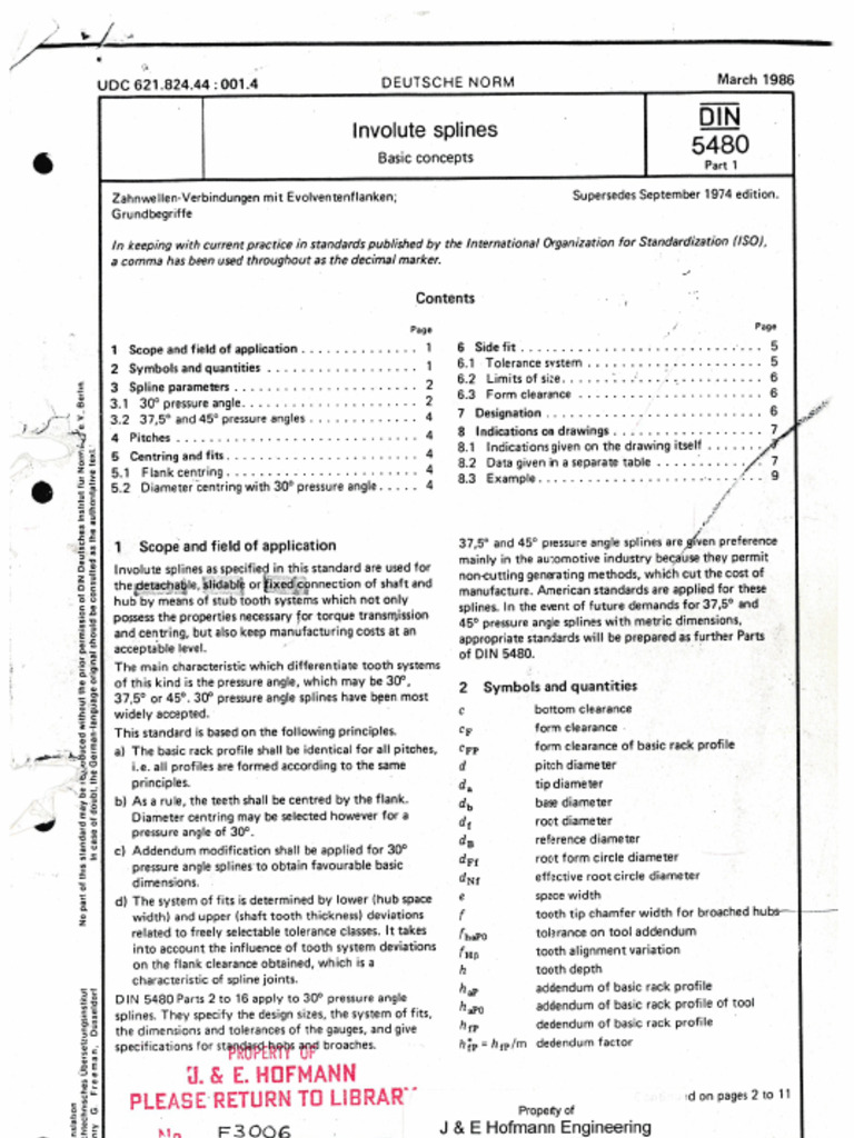 DIN-5480-Parts 1 - 16 | PDF