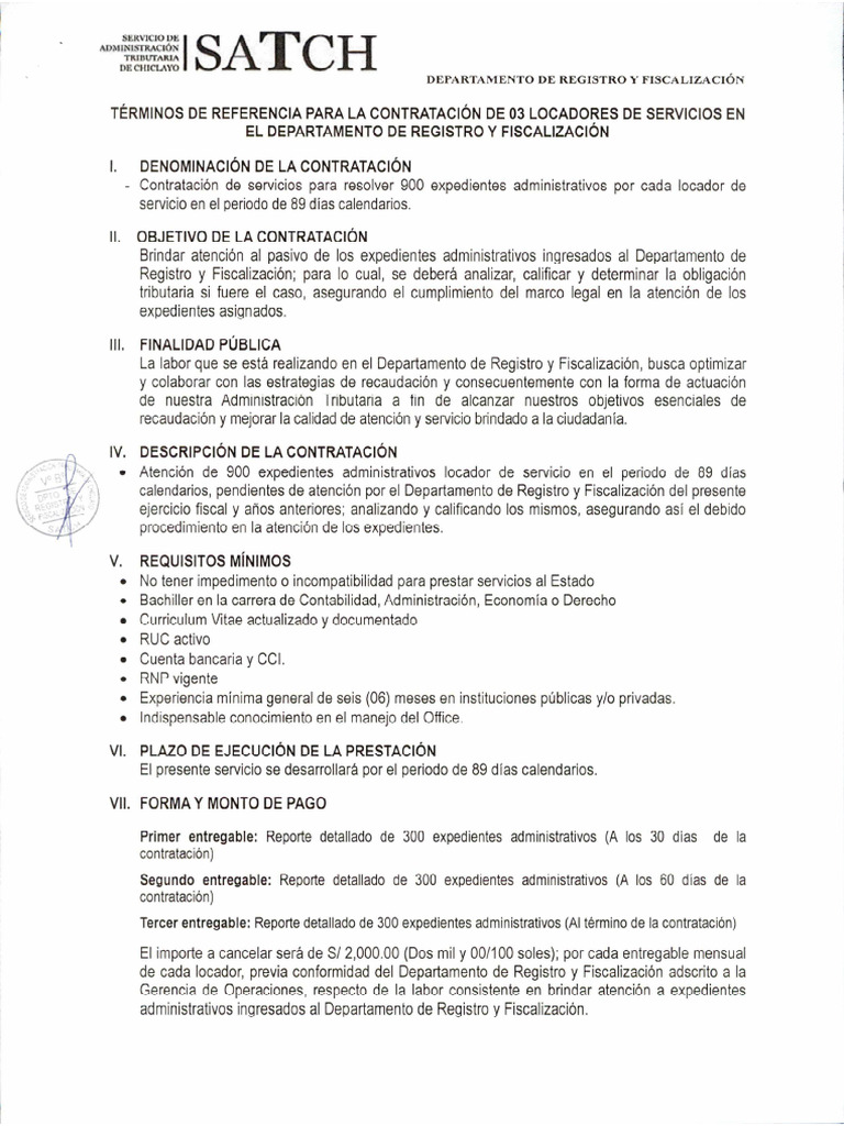 Ccm 2025 016 Terminos Referencia | PDF