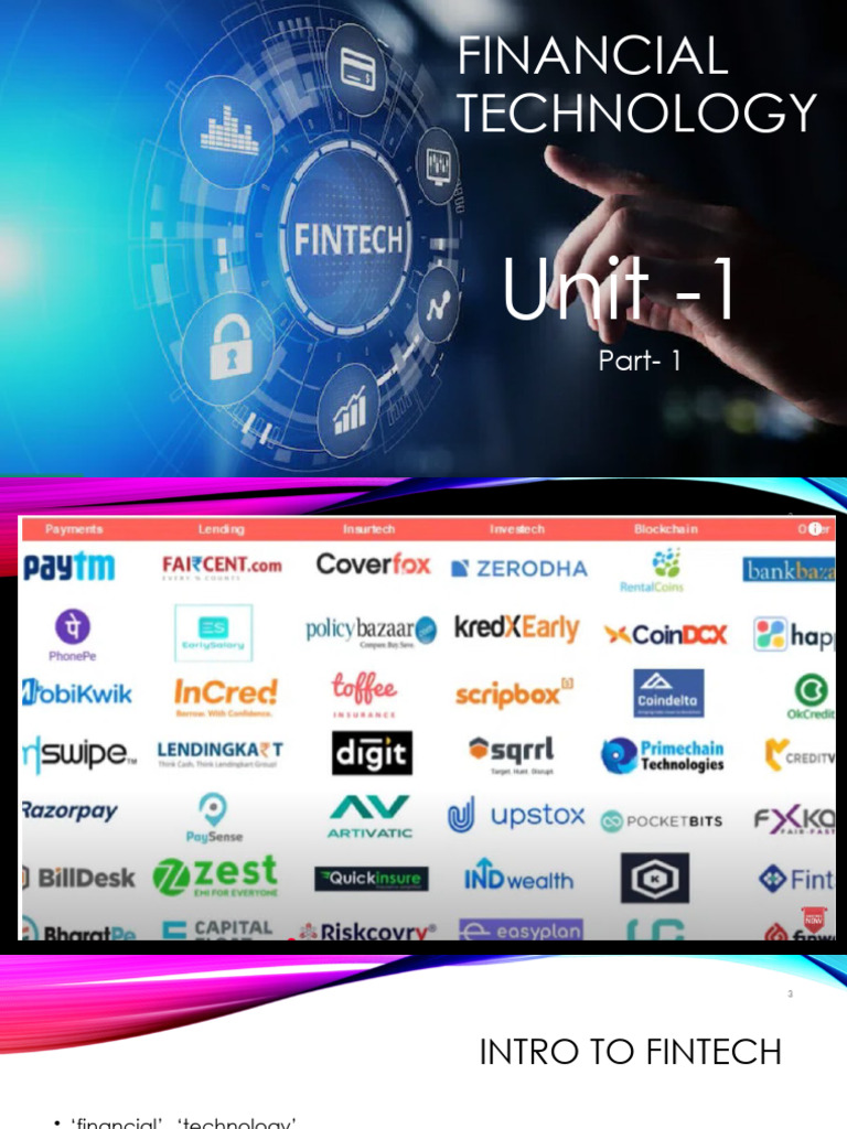 Fintech UNIT-1 Part 1 FINAL | PDF | Economies | Private Sector