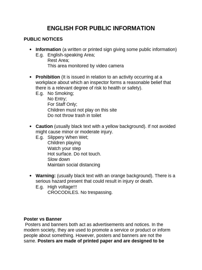 Public Information Signs and Graphics | PDF | Infographics | Poster