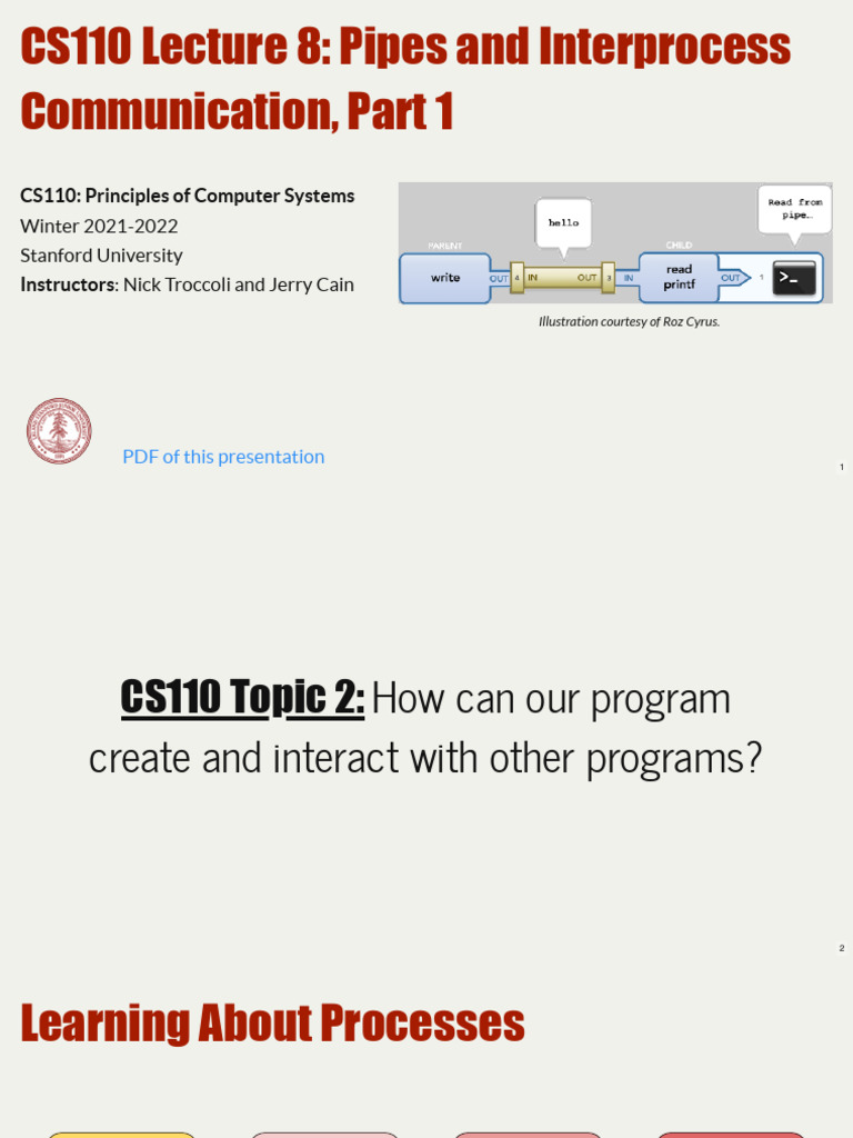 cs110 Win2122 Lecture 8 | PDF | Computer Programming | System Software