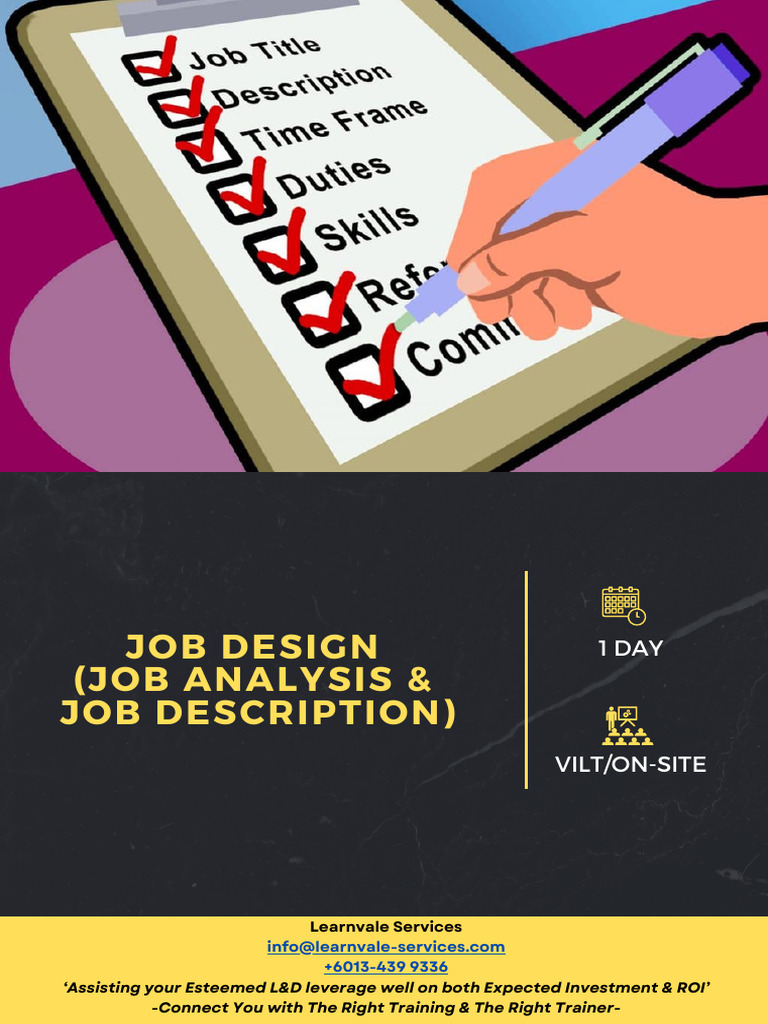 IT Job Design: Analysis & Descriptions | PDF | Business