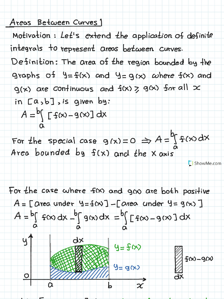 Areas Between Curves 1 PDF 111 | PDF