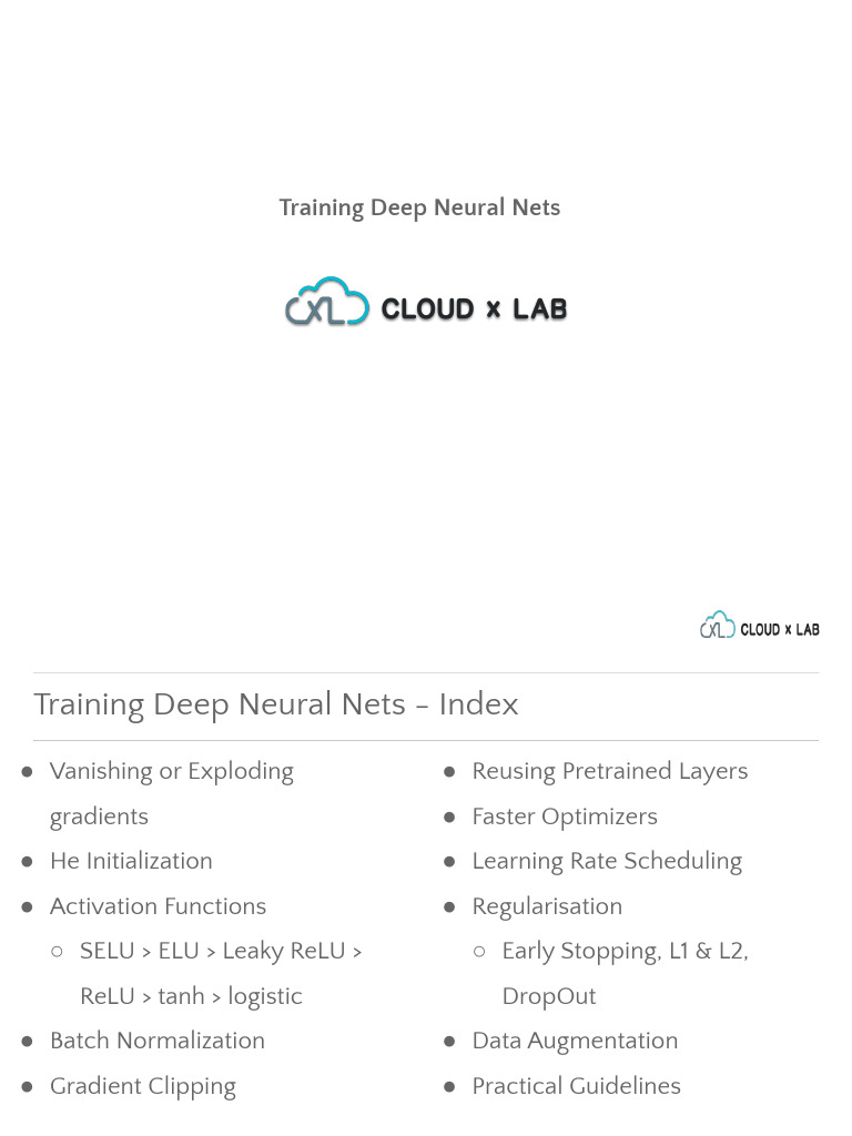 2. Training Deep Neural Networks hifi | PDF | Deep Learning | Algorithms