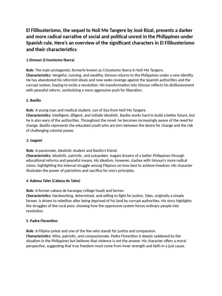 El Fili Characters | PDF