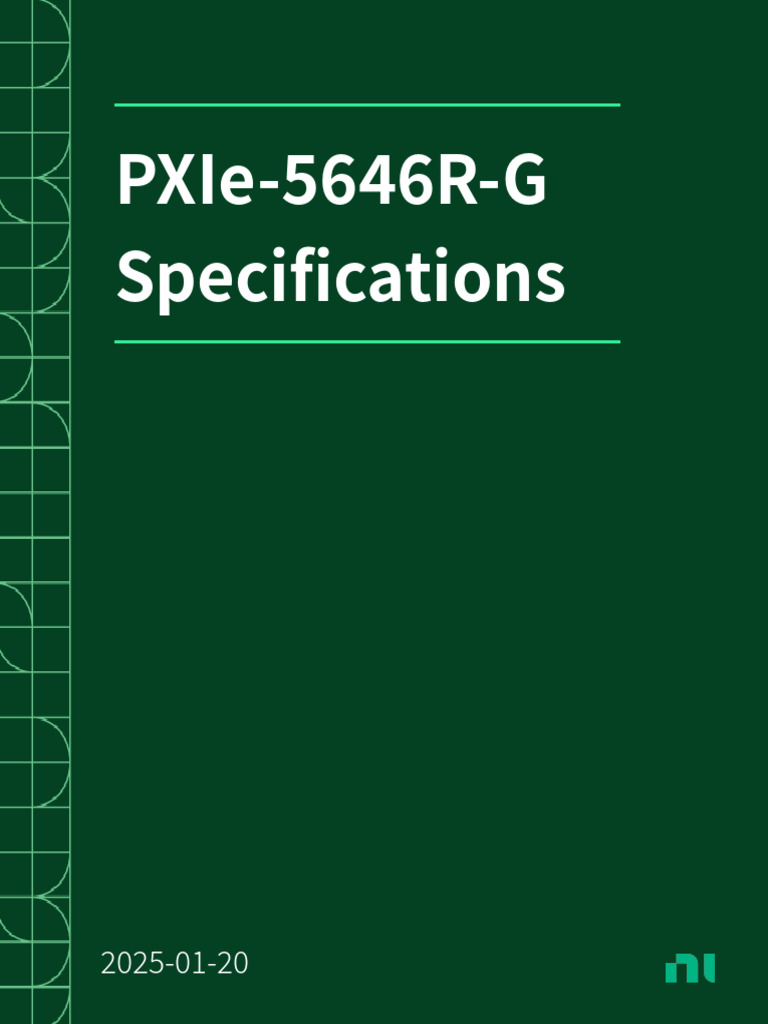 Pxie 5646r G - Specifications - Pxie 5646r G - Specifications - 2025 01 ...