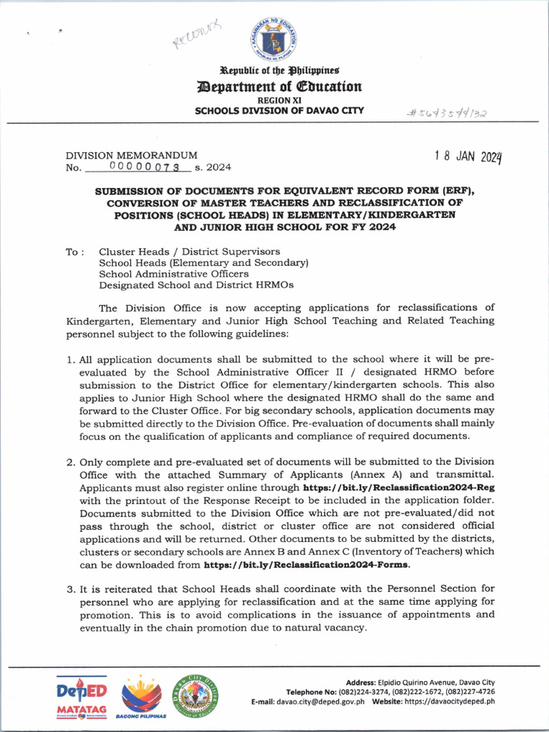 2024-DM-No.-073-SUBMISSION-F-DOCUMENTS-FOR-EQUIVALENT-RECORD-FORM-ERF-CONVERSION-OF-MASTER ...