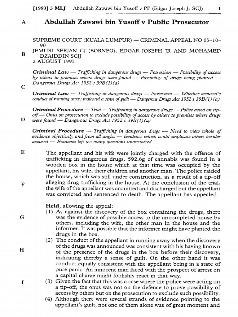 ABDULLAH ZAWAWI BIN YUSOFF V PUBLIC PROSECUTOR | PDF