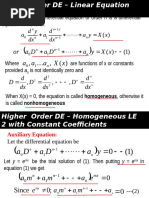 Homogeneous vs Non-Homogeneous DEs | PDF | Equations | Subtraction