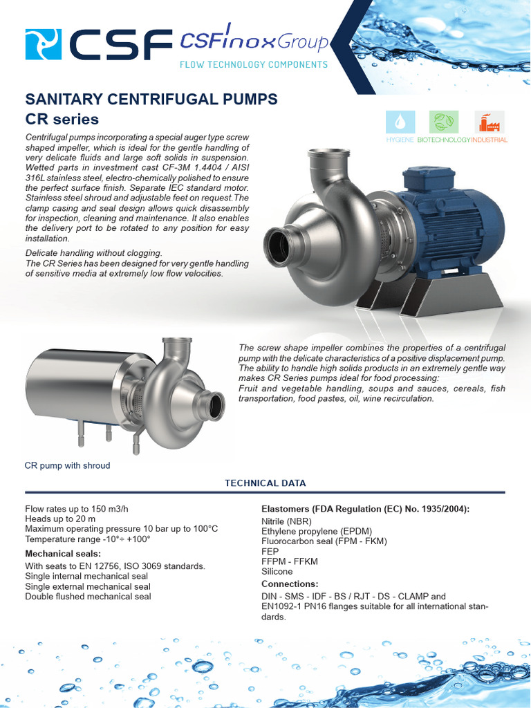 CR Single Stage Volute Pump | PDF | Pump | Turbomachinery