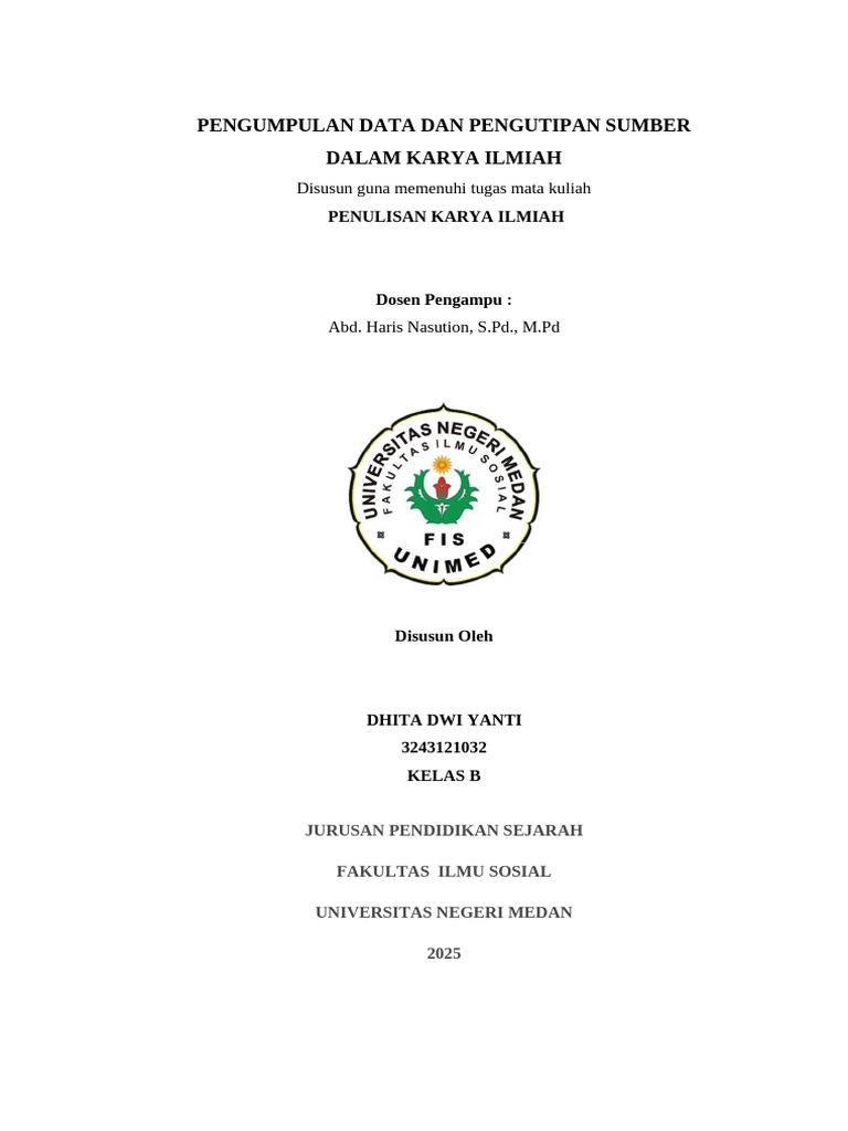 Template Laporan Makalah | PDF