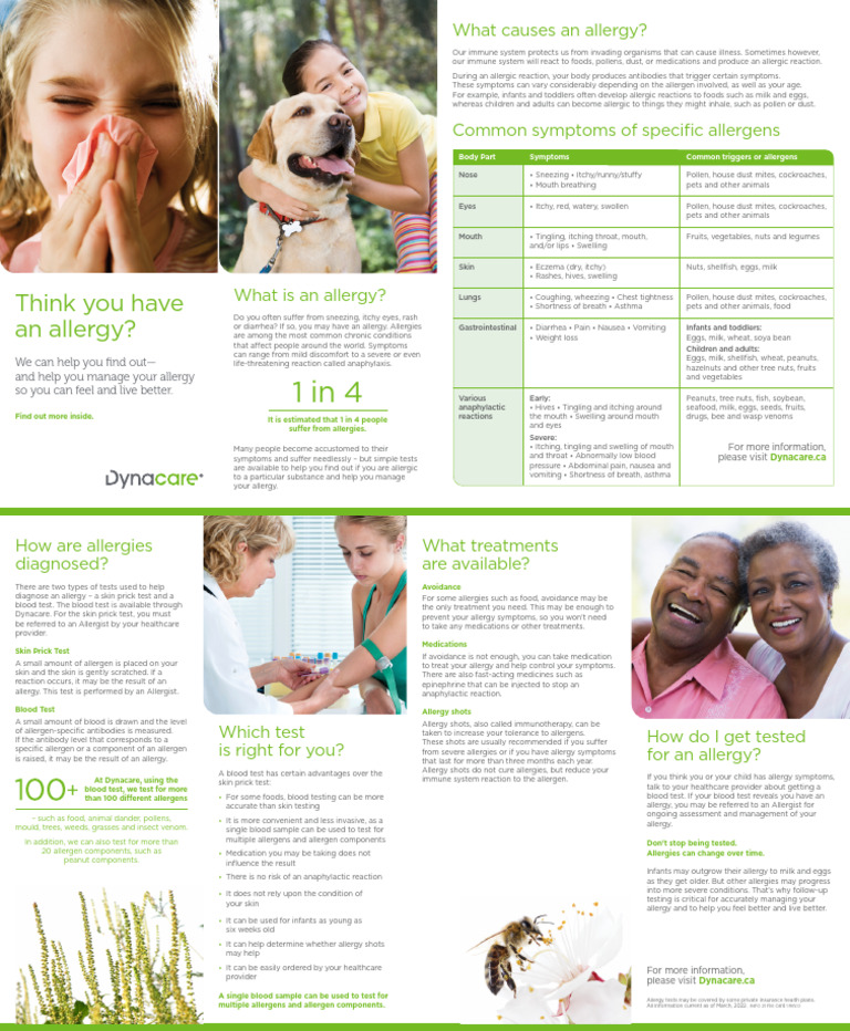 GDML Allergy Brochure For WEB EN - REVISED | PDF | Allergy | Allergen