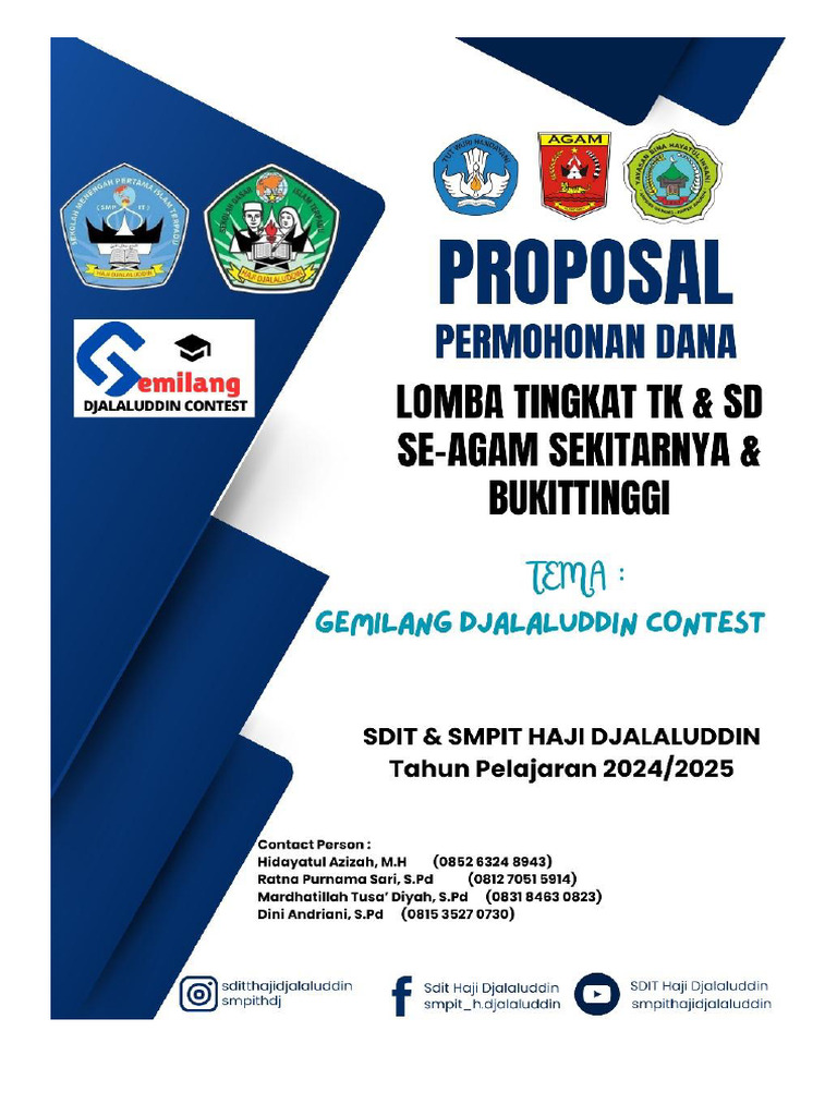 Proposal Lomba Tingkat TK & SD 2025 | PDF