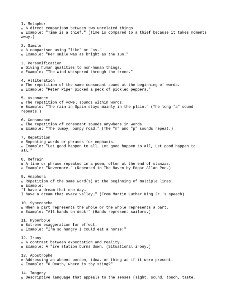 Poetic Devices | PDF