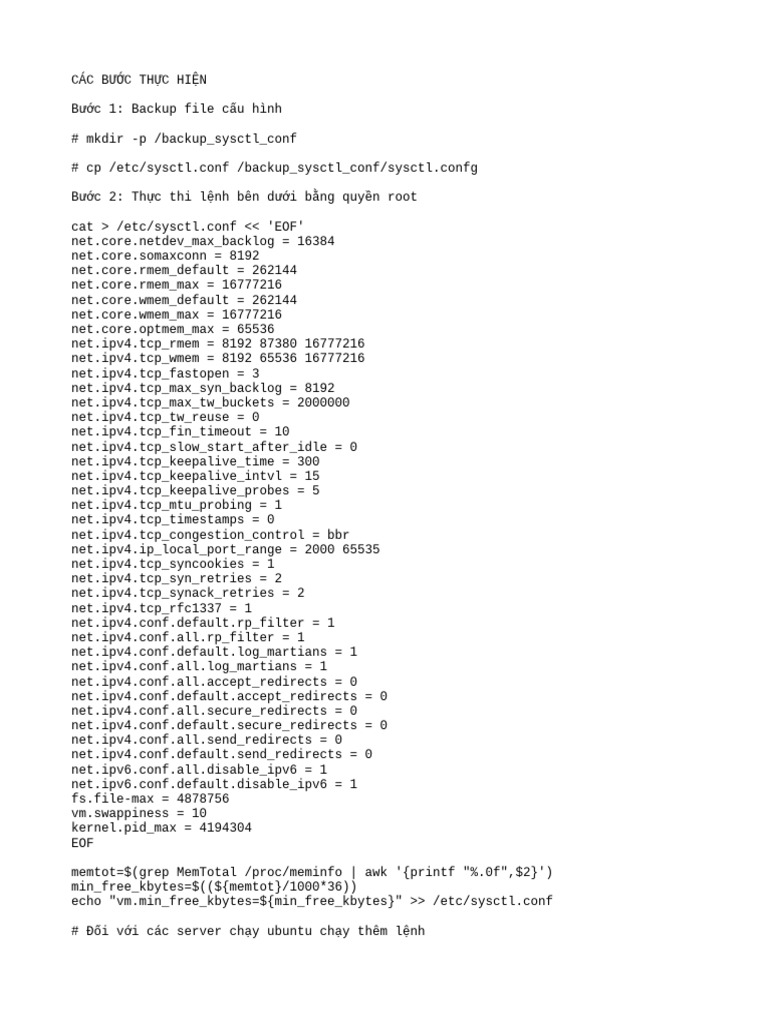 Cac Buoc Thuc Hien | PDF