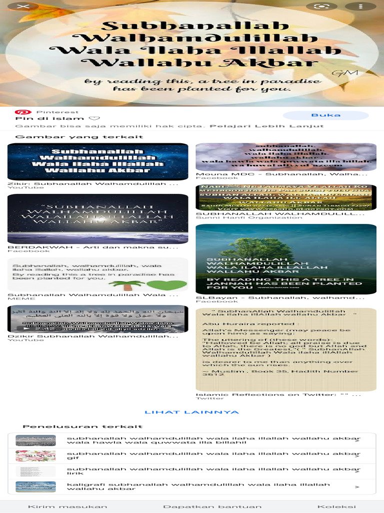 Subhanallah Walhamdulillah Wala Ilaha Illallah Wallahu Akbar - Google Penelusuran | PDF