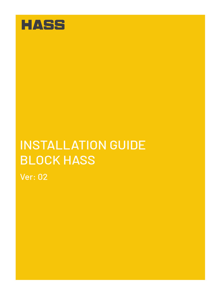 INSTALLATION GUIDE BLOCK HASS | PDF | Concrete | Architectural Design