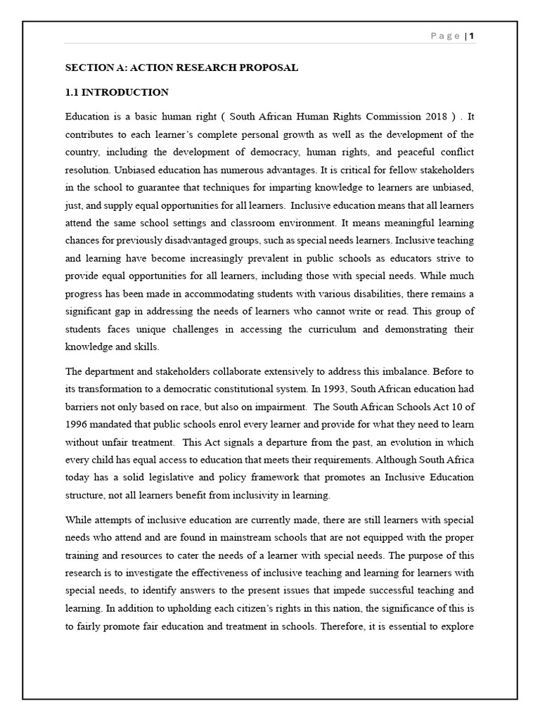 Ier41es Research Proposal Assignment 2024 | PDF | Inclusion (Education ...