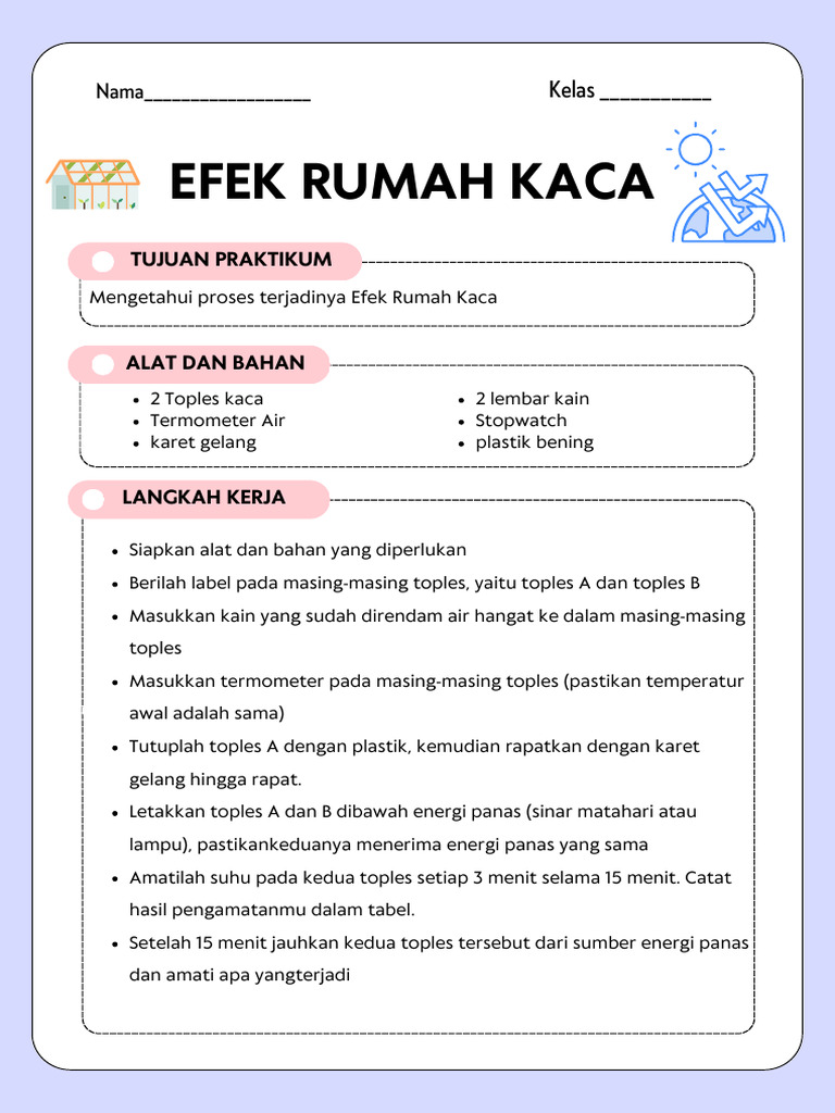 LKPD Efek Rumah Kaca | PDF