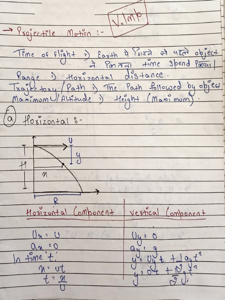 Projectile Motion CORRECTED | PDF