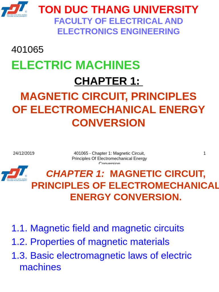 Chapter 1 - Basic Principles | PDF | Electromagnetic Induction | Magnetic Field