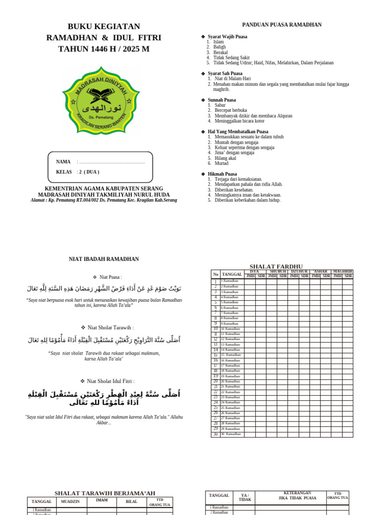MD Nurul Huda. Buku Ramadhan 2025 | PDF