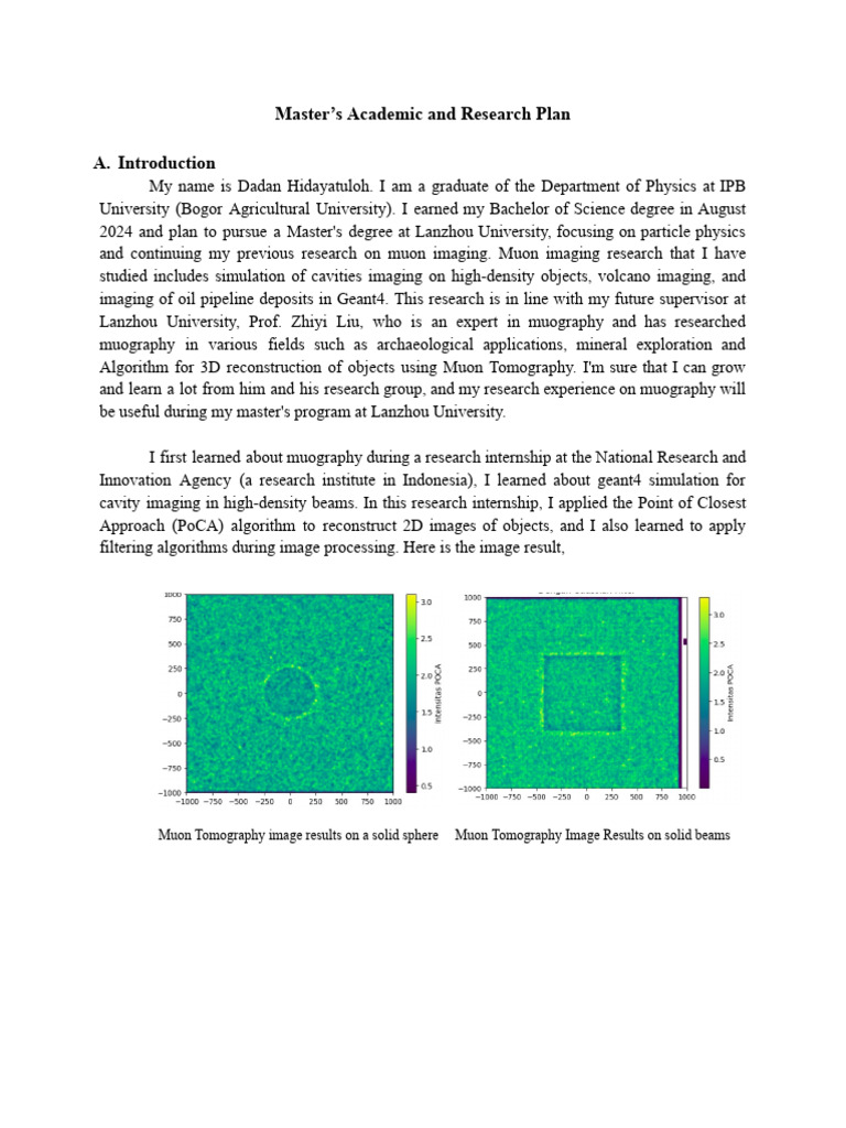 Master Study and Research Plan | PDF