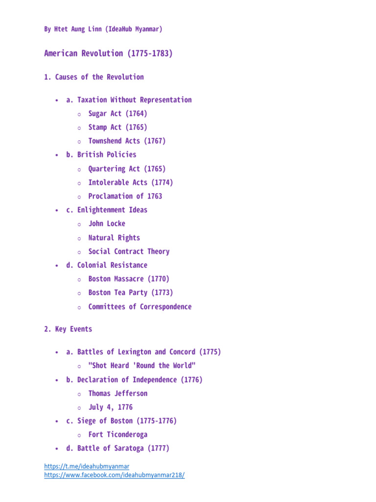 Causes and Impact of the American Revolution | PDF | American ...