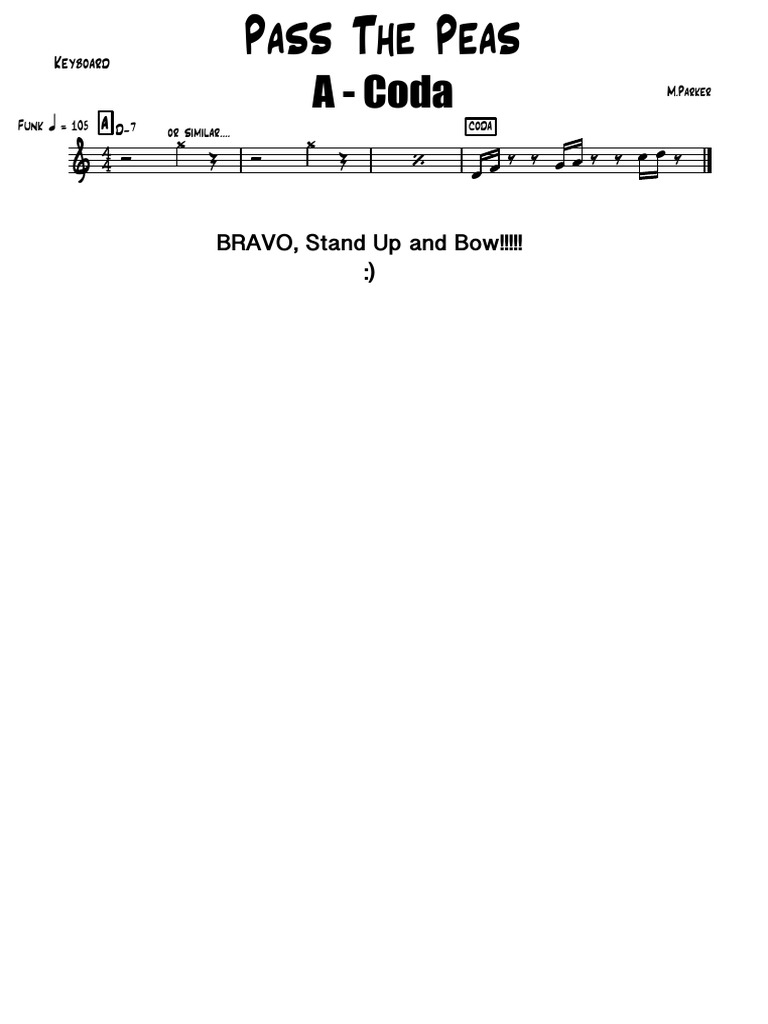Pass The Peas - BOW!!! - Keys | PDF