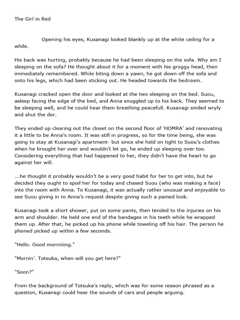 Anna's Morning with Suou and Kusanagi | PDF