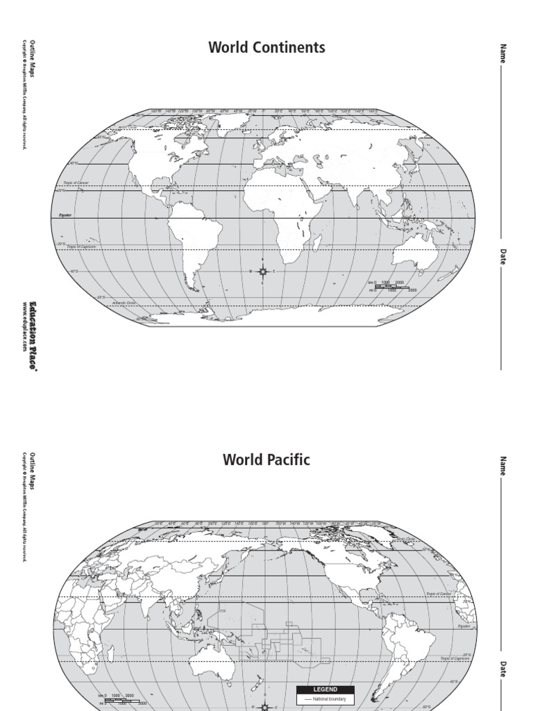 Contour Maps of World Continents | PDF | Temperate Climate | Tropics