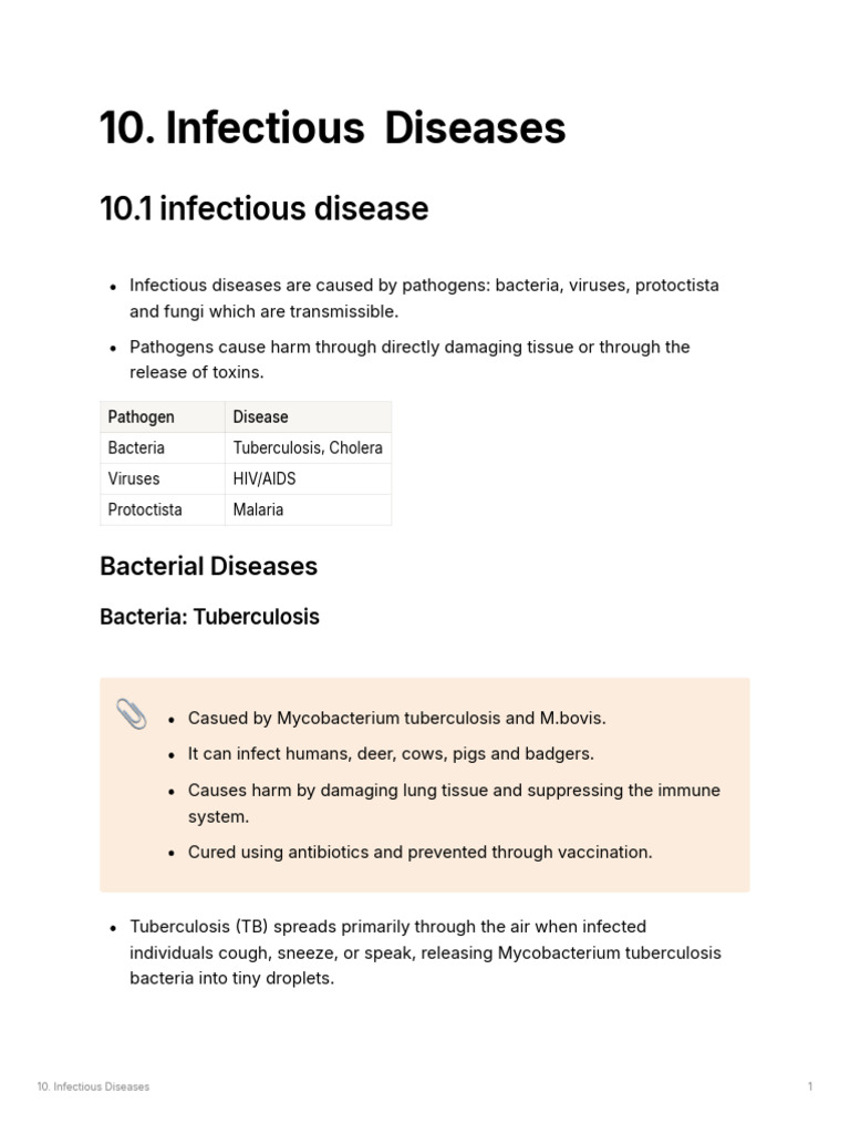 Infectious Diseases | PDF | Virus | Tuberculosis
