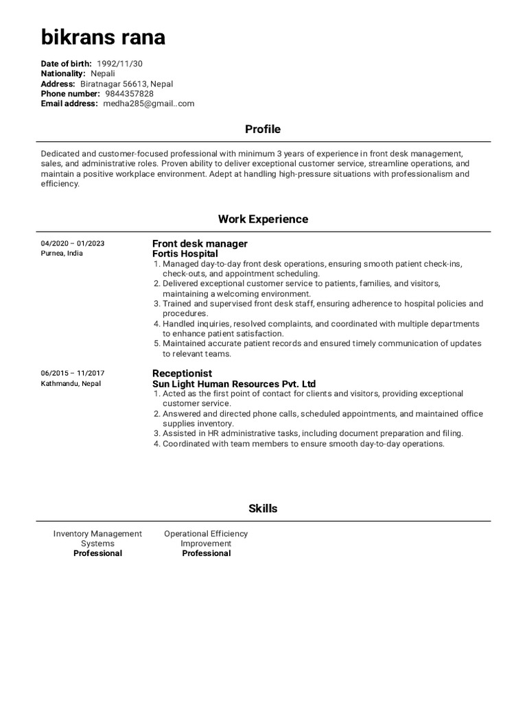 (Free Copy) My Resume | PDF