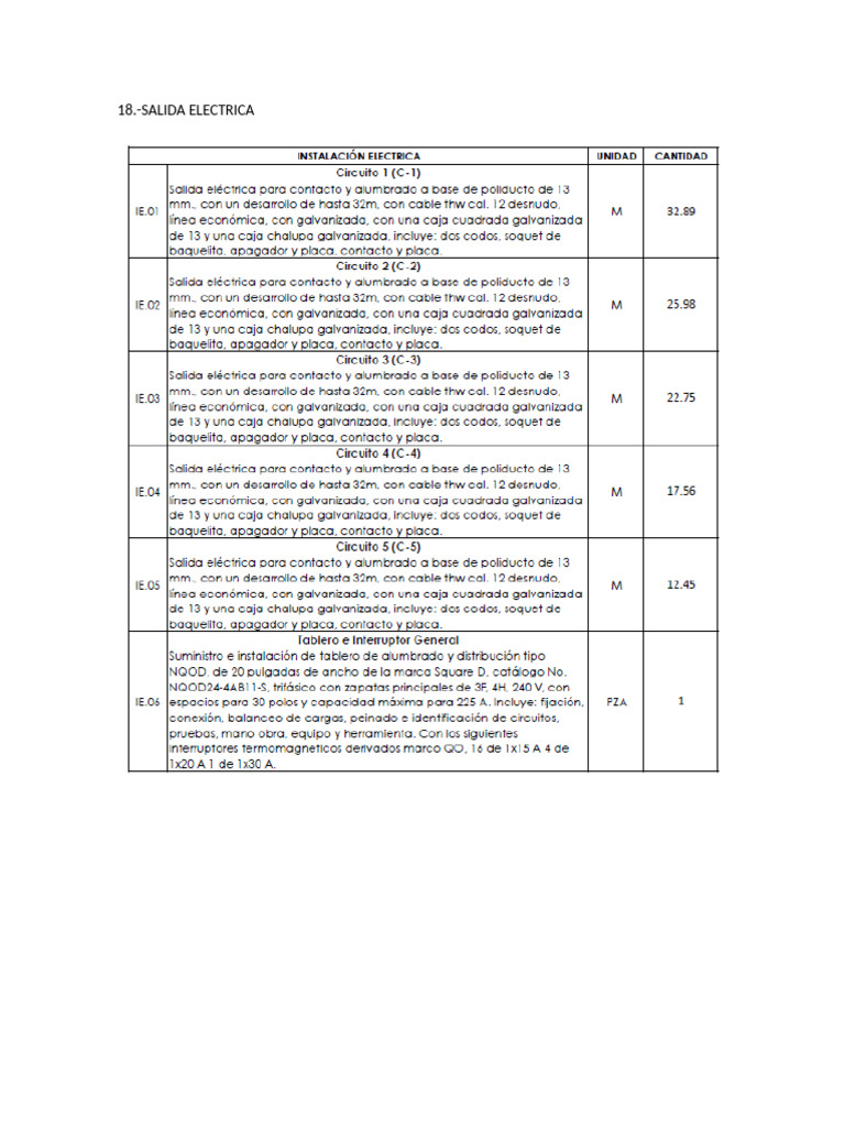 19. Salida Electrica | PDF