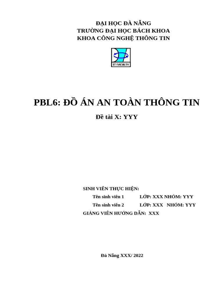PBL6 Mau Bao Cao An Toan Thong Tin | PDF