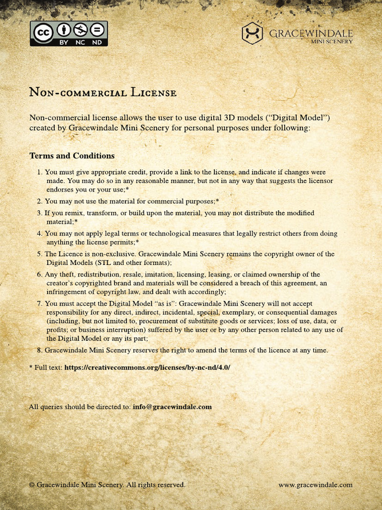 CC BY NZ ND Gracewindale Non Commercial License | PDF