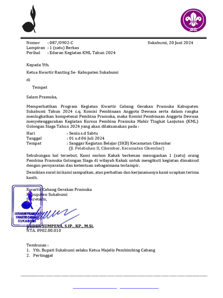 Surat Edaran KML Siaga Tahun 2024 | PDF