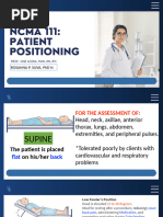 Examination Positions Overview | PDF | Abdomen | Pelvis
