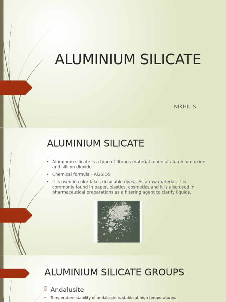 Aluminium Silicate Overview | PDF