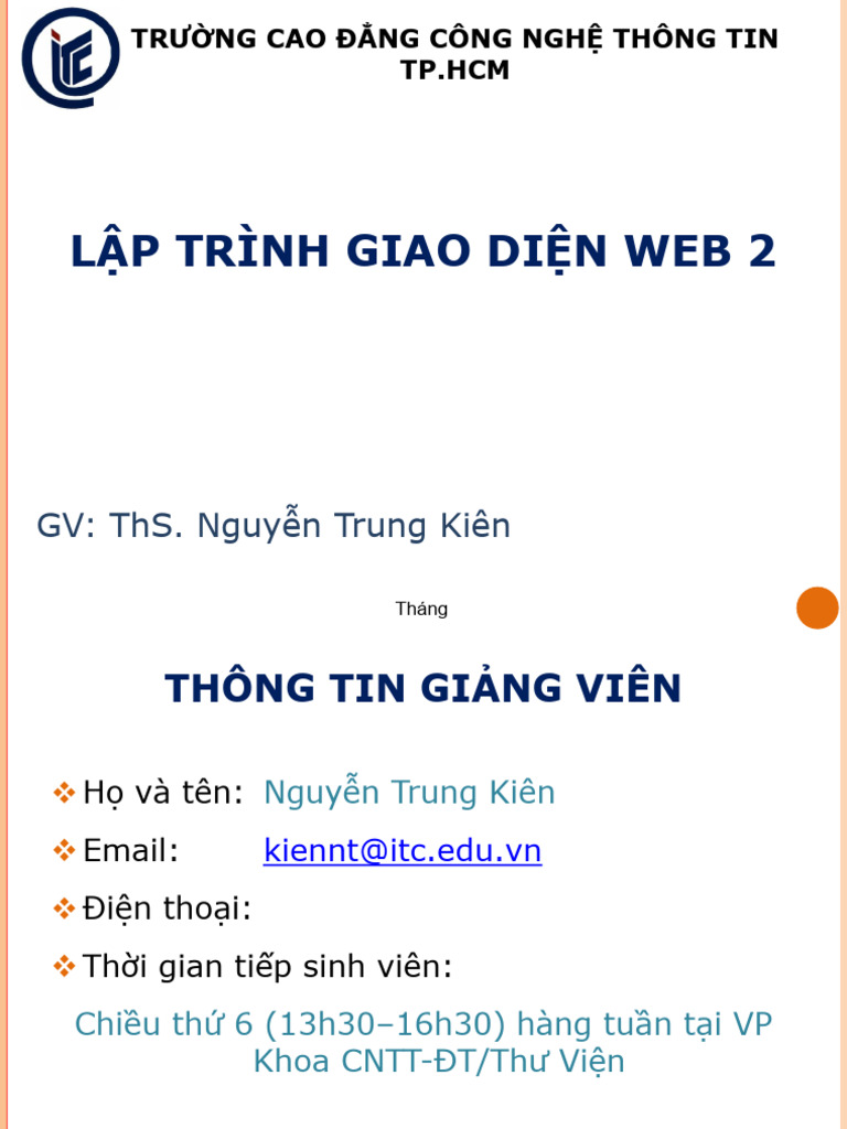 0 Gioi Thieu Mon Hoc | PDF