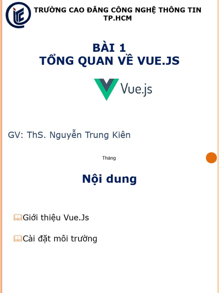 Bai1 Tong Quan VueJS | PDF