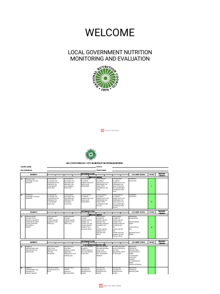 MELLPI Pro Form for Brgy | PDF