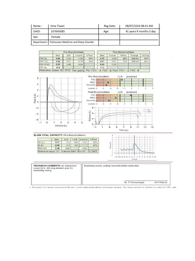 j]pft report uma | PDF
