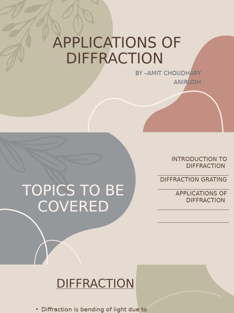 Applications of Diffraction | PDF