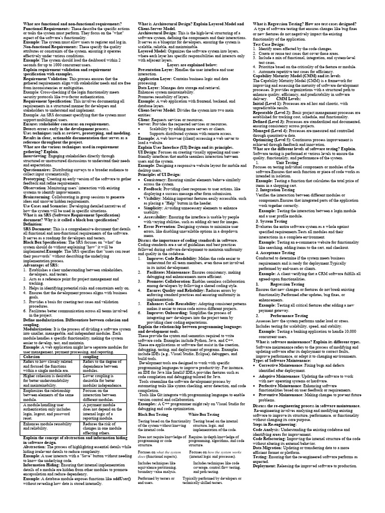 software engineering pdf | PDF | Software Testing | Software Development