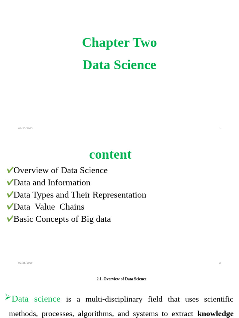 Chapter 2 Data Science1 | PDF | Apache Hadoop | Data Type